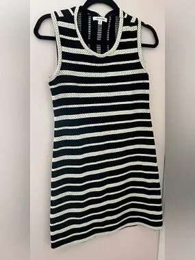 Max Studio | Dresses | Max Studio Tank Dress S Black And White Stripes ...
